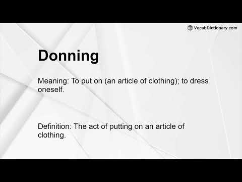Donning Meaning