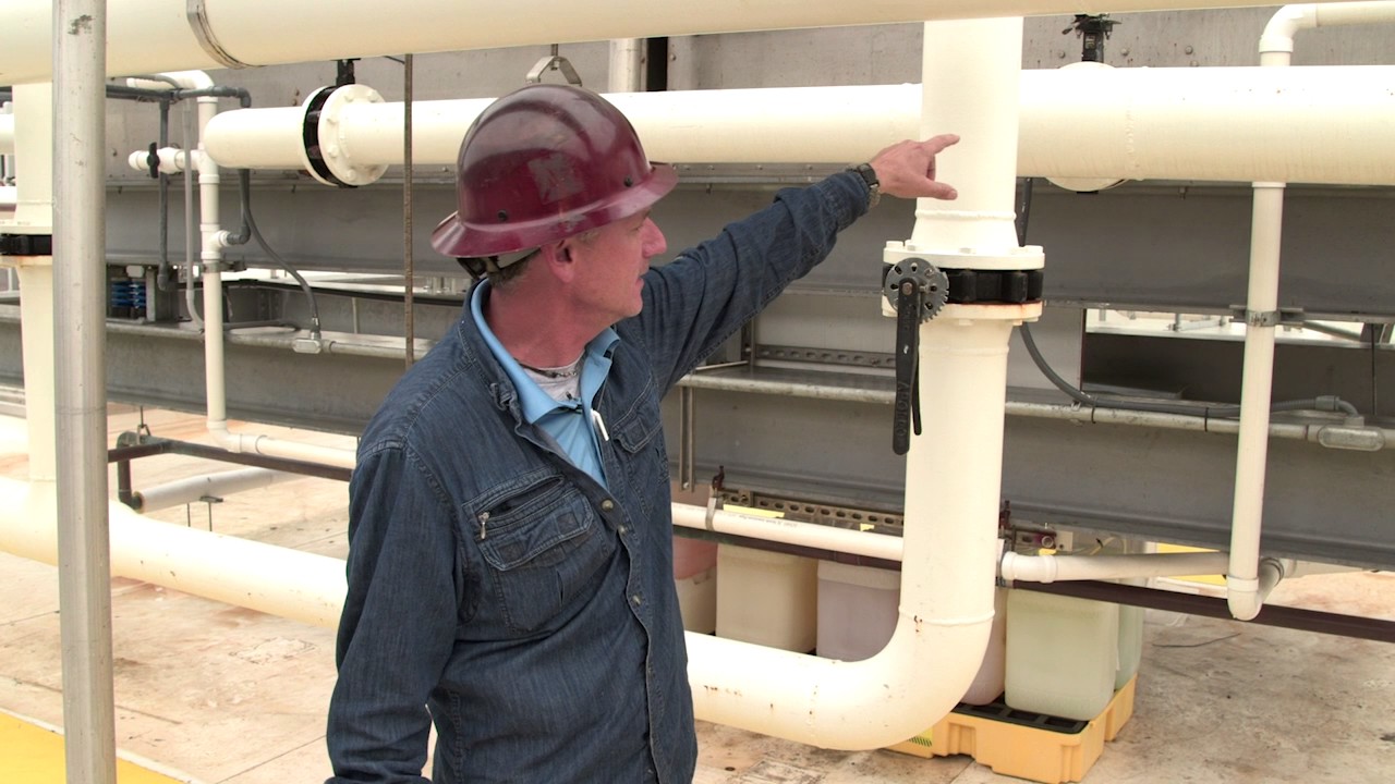 Servicing Cooling Tower