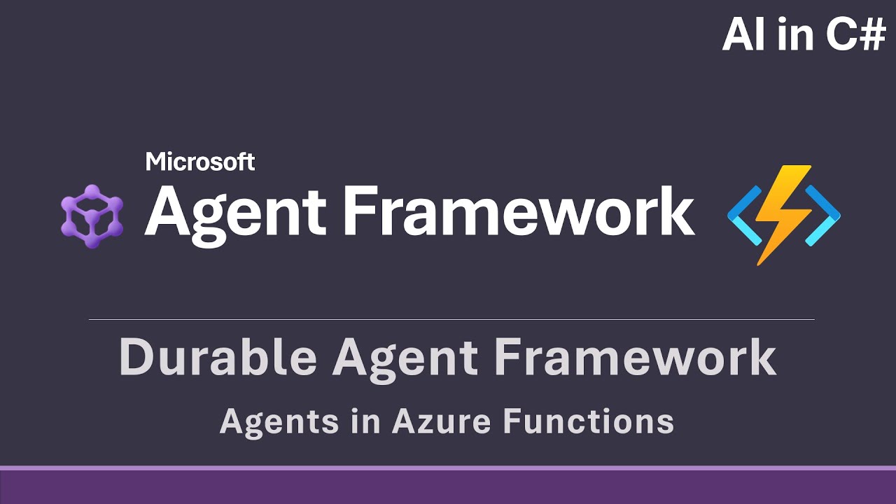 How to create an Agent in Azure Functions using the Durable Agent Framework [AI in C#]