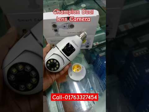 Champion Dual lens Bulb camera|| V380|| 1 Year warranty #champion #v380pro #v380 #ipcamera #bulb