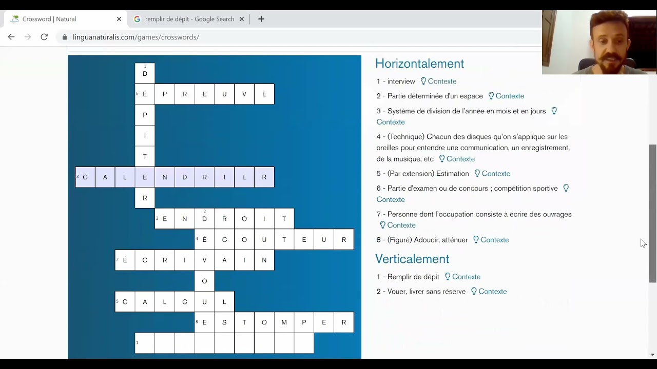 Les mots croisés aident à consolider le vocabulaire
