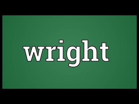 Wright Meaning