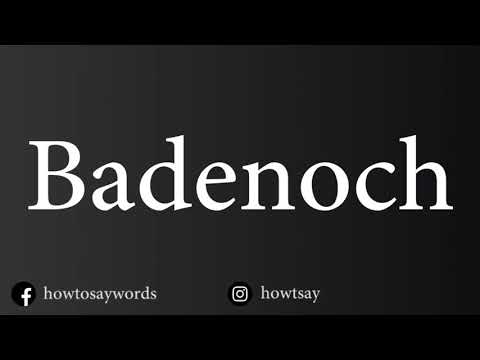 How To Pronounce Badenoch