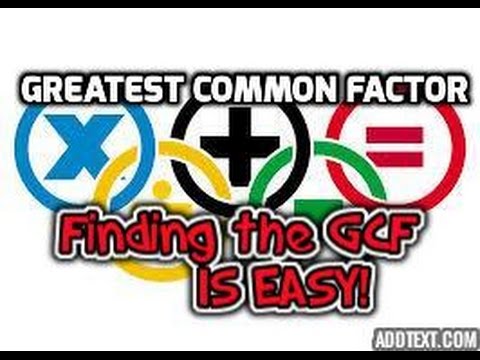 Greatest common factor made EASY! FInding the GCF is not hard!