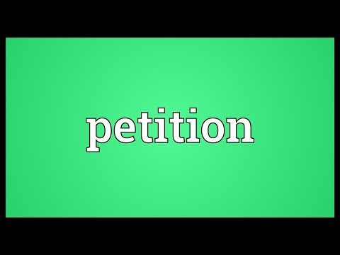 Petition Meaning