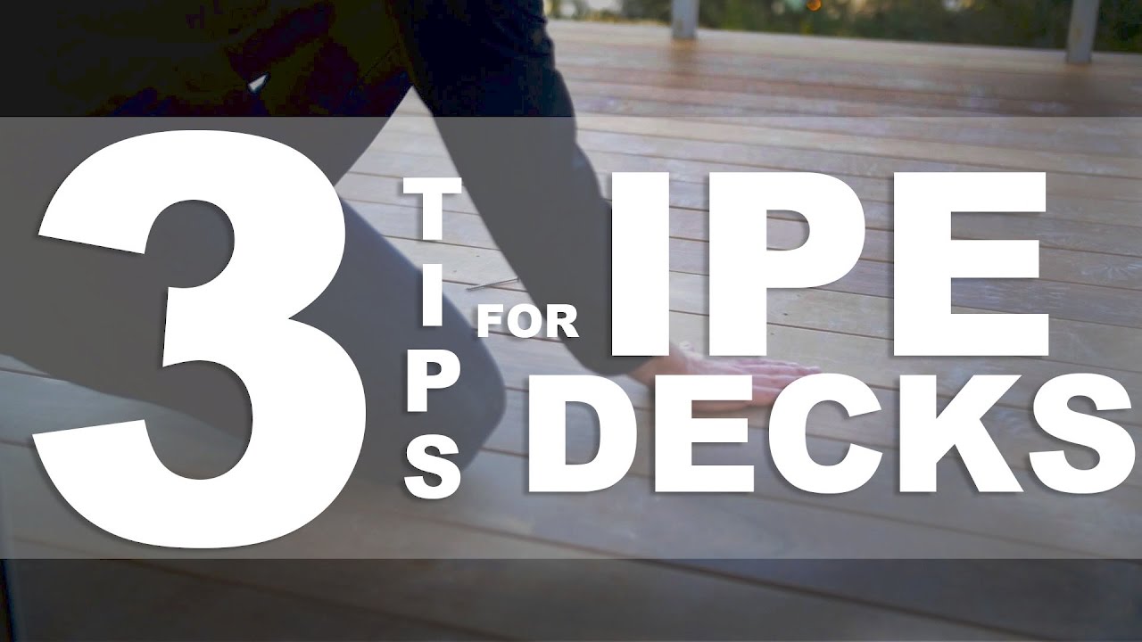 3 Tips for Ipe Decks - Risinger Goes Rogue