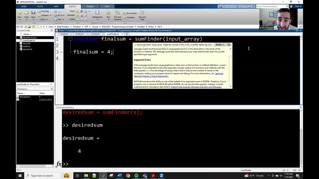 MATLAB - Custom Functions (Part #2)