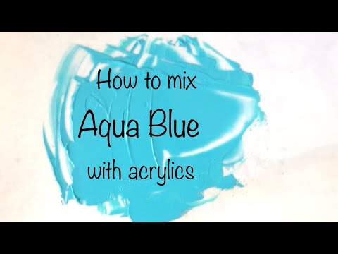 How To Make Aqua Blue | Acrylics | ASMR | Color Mixing #88