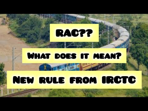 What is RAC in Indian railways in Tamil, rac in train ticket means in Tamil.