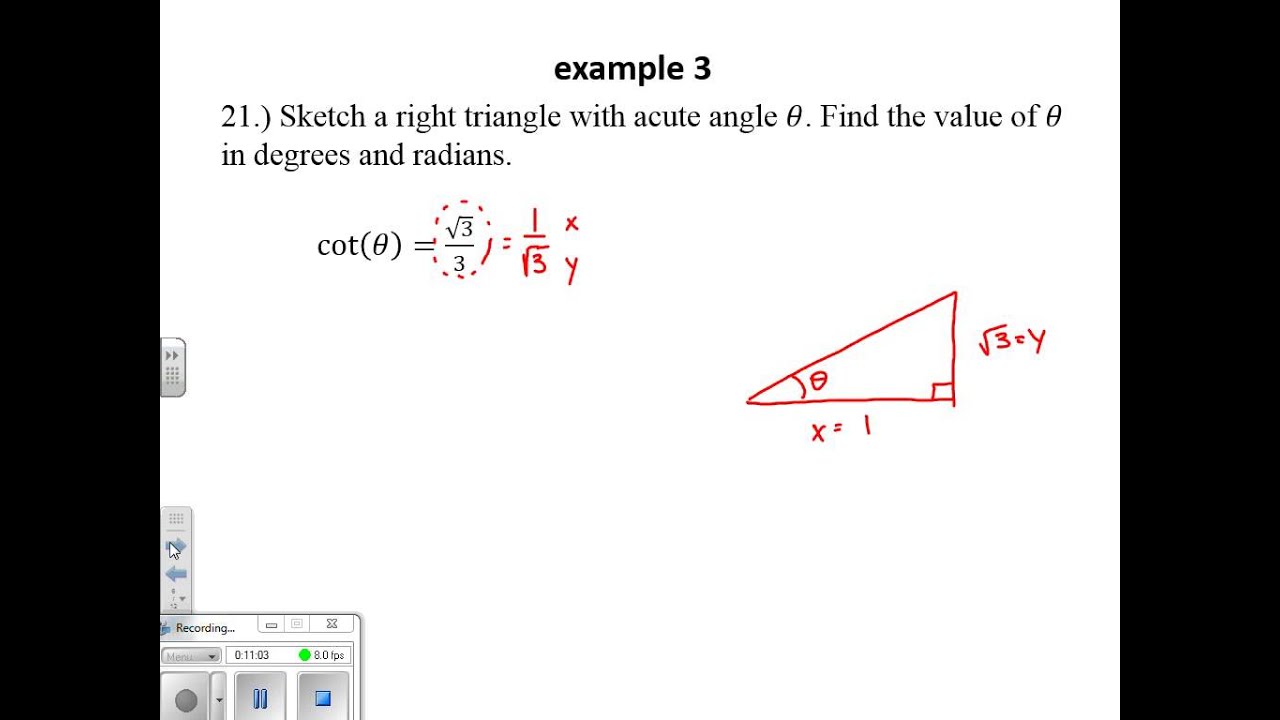 Honors PreCalc: 4.3 - Right Triangle Trigonometry