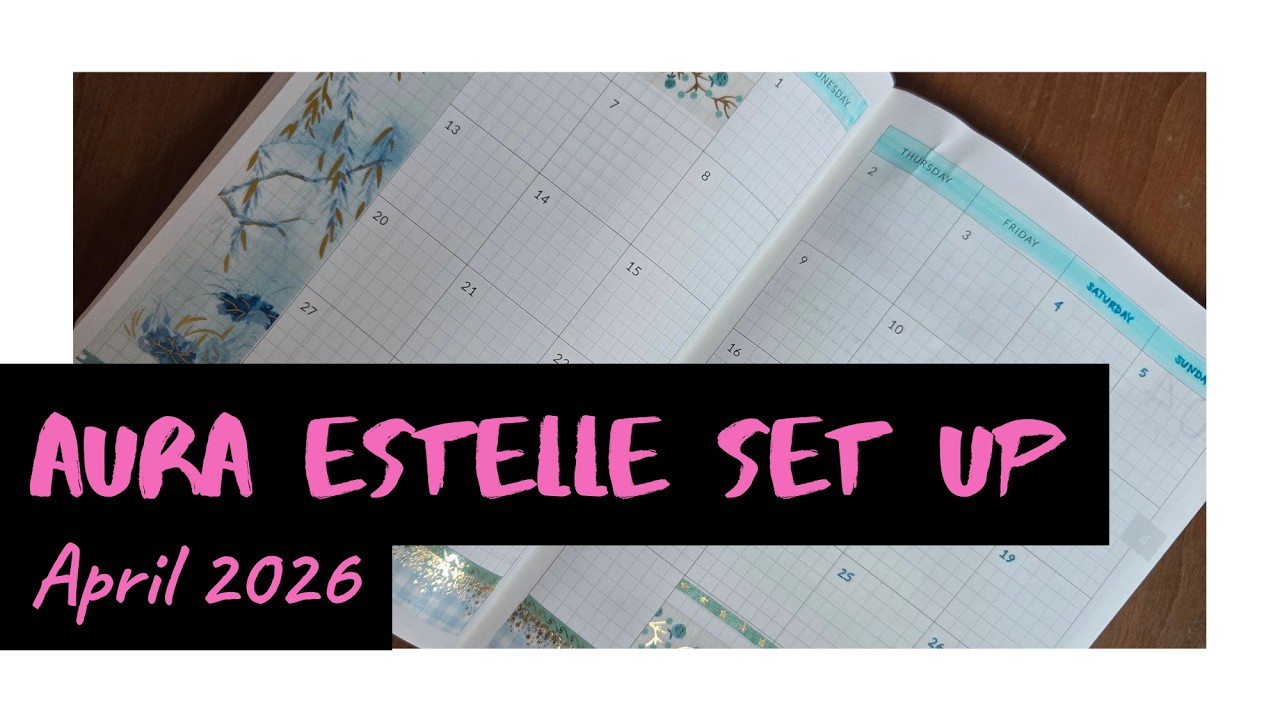 Personal Planner April 2026 Set Up | Aqua | Aura Estelle B6 Daily Magnet Planner
