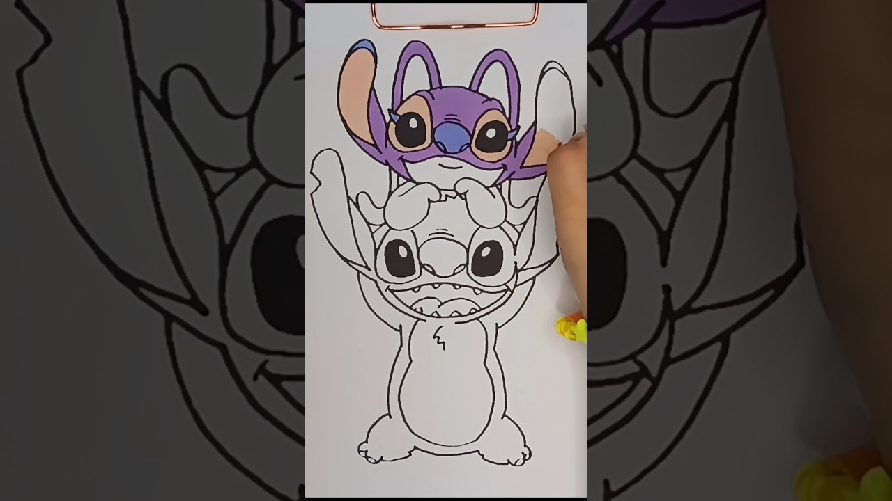 Stitch and Angel | Lilo & Stitch #liloandstitch #angel #stitch #lilostitch #disney #disneyart