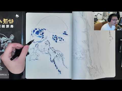 Fuchur or falkor from never ending story finding the art piece in my sketchbook