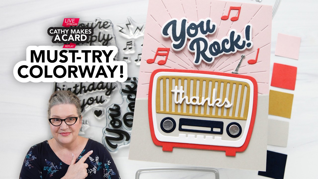 Cathy Makes a Card…featuring a really cool colorway!