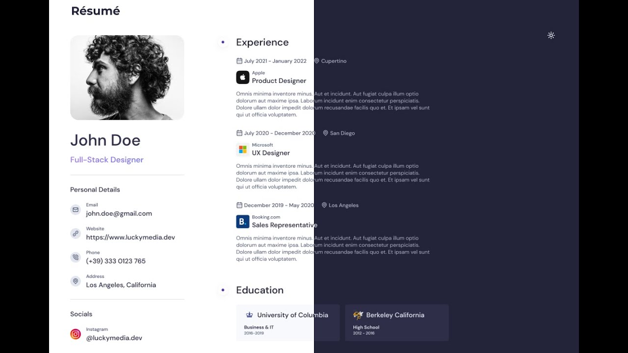 Résumé - Statamic Starter Kit