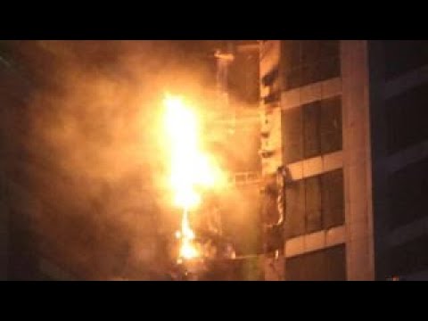Massive fire engulfs Dubai skyscraper