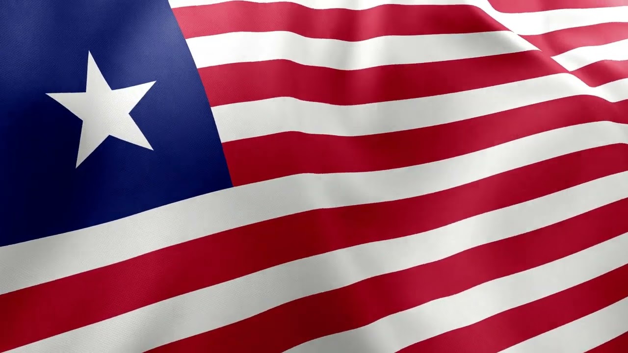 LIBERIA - Waving Flag Loop 4K