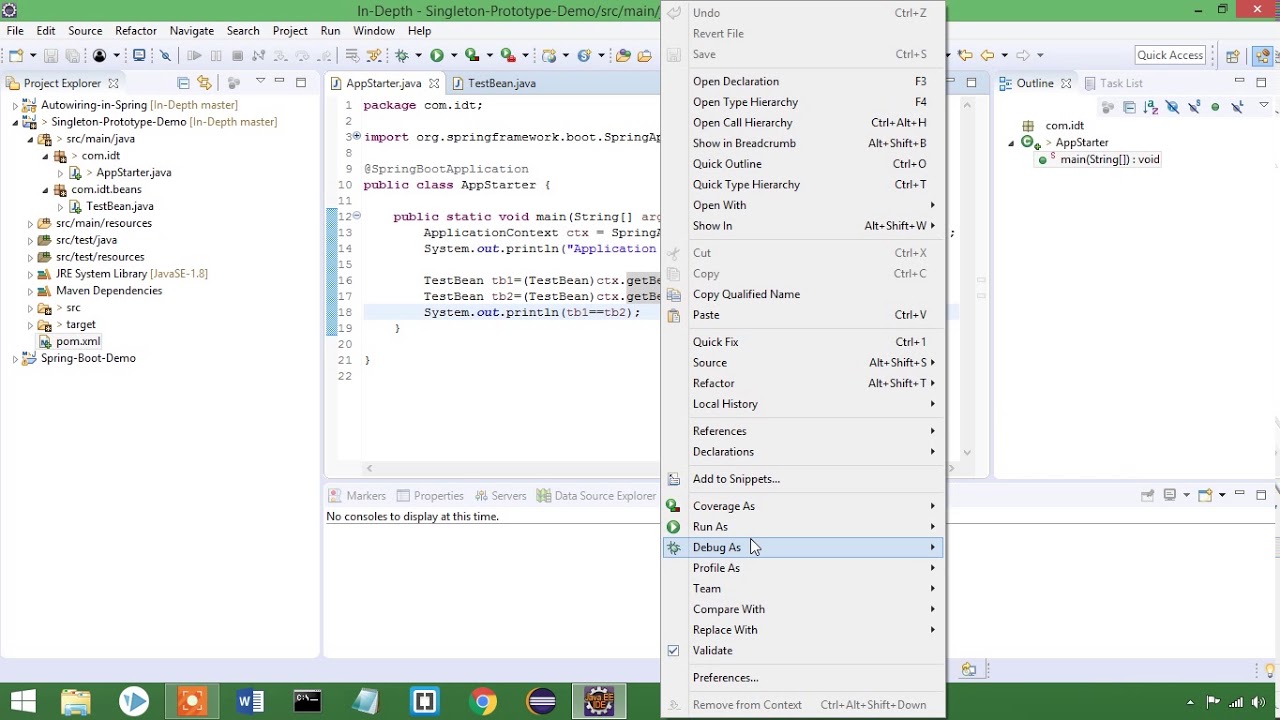 Spring Boot Tutorial  06 - Types of Beans in Spring (Singleton & Prototype)