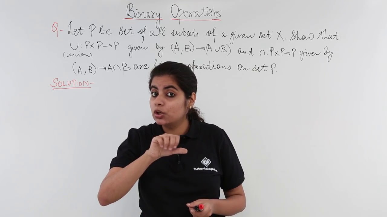 Class 12th – Binary Operations Numerical Example-1 | Relation and Functions | Tutorials Point