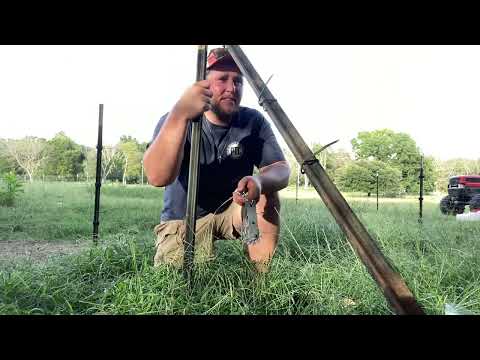 Making Brace Post Out OF T-Post Done Cheap