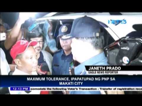 PNP implements maximum tolerance in Makati City