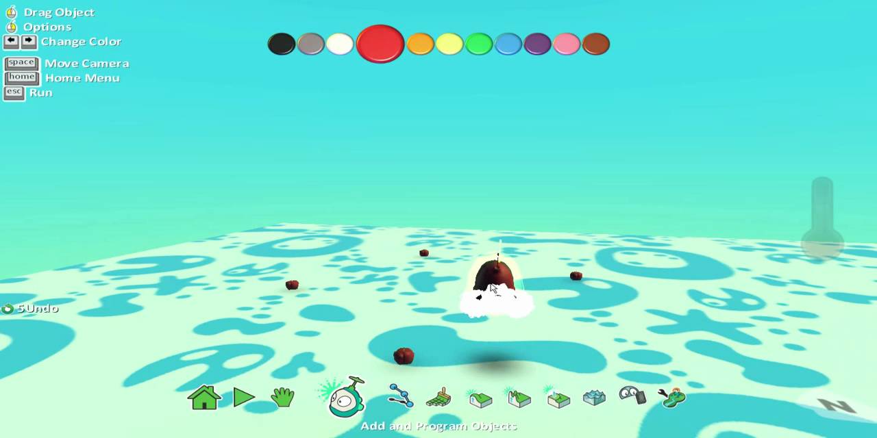 Simple Kodu game tutorial (using keyboard)