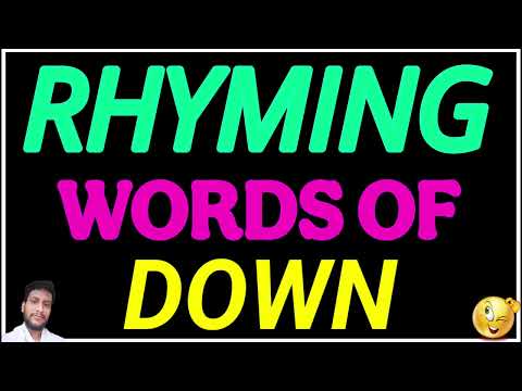 Down rhyming words | down ka rhyming word kya hai | 5 Rhyming word of down