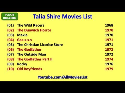 Talia Shire Movies List