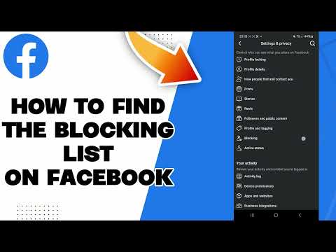 How To Find The Blocking List On Facebook 2025