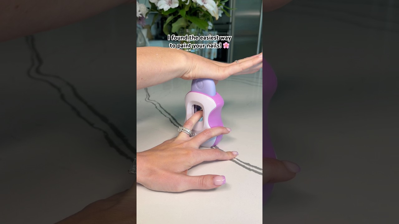 I tried the viral manicure machine!! DIY spring #coachella nails!! #shorts #review