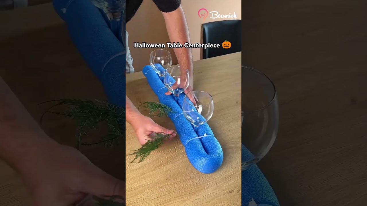 Halloween Table Centerpiece 🎃🥂 #halloween #table #decor