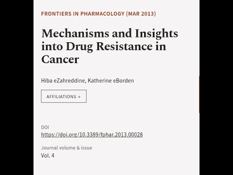 Mechanisms and Insights into Drug Resistance in Cancer | RTCL.TV