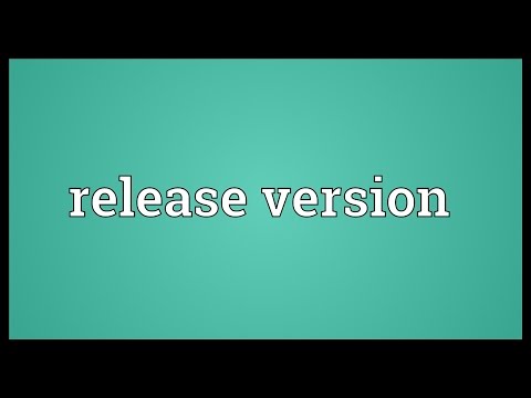 Release version Meaning
