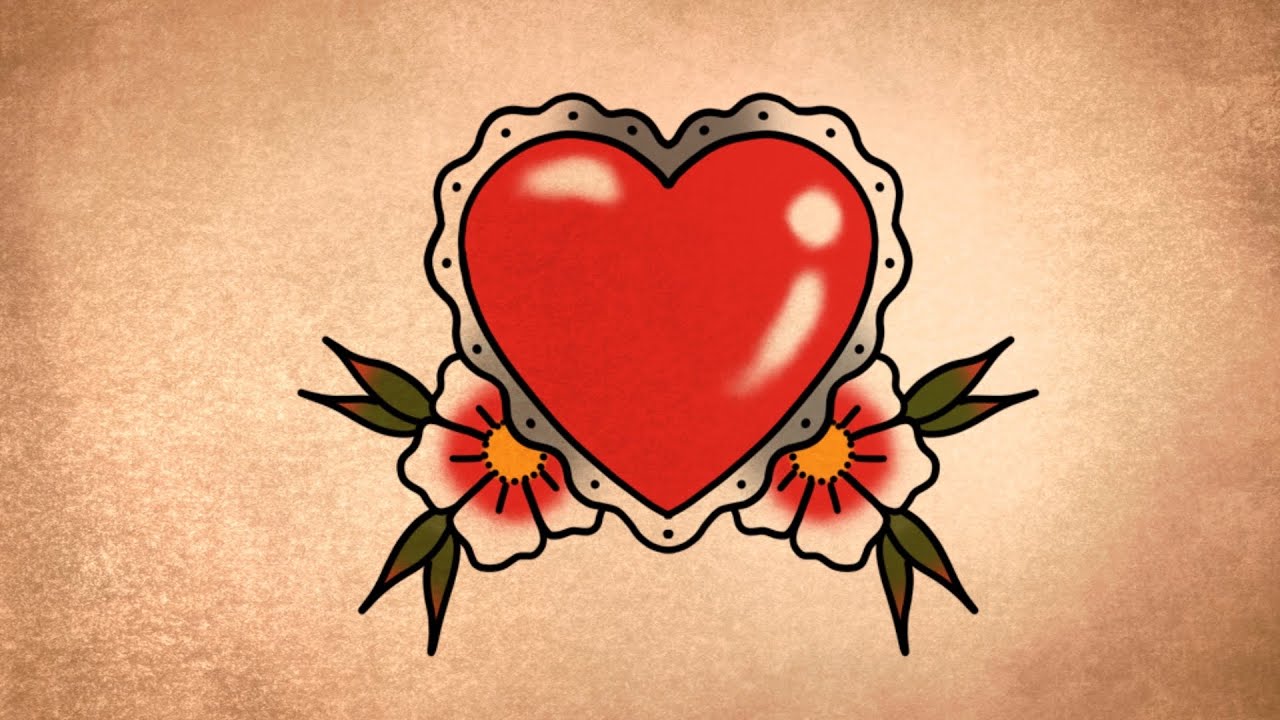 How to Draw a Easy Heart Design | Tattoo Drawing Tutorial
