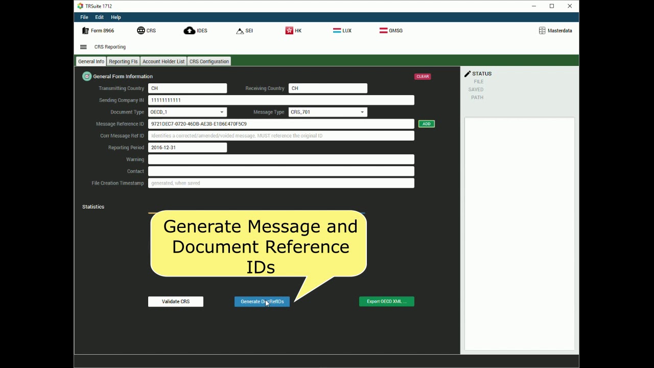 Create a simple CRS Report
