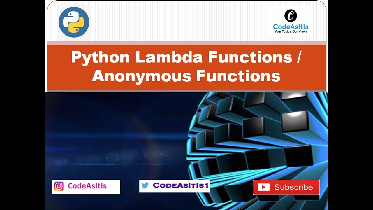 Lambda Expression & Anonymous Function || Python Tutorial || Learn Python Programming | Lambda