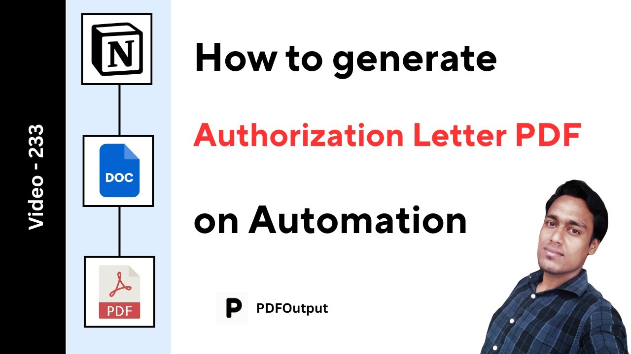 Authorization Letter PDF (How to generate authorization letter PDFs on automation using Notion)