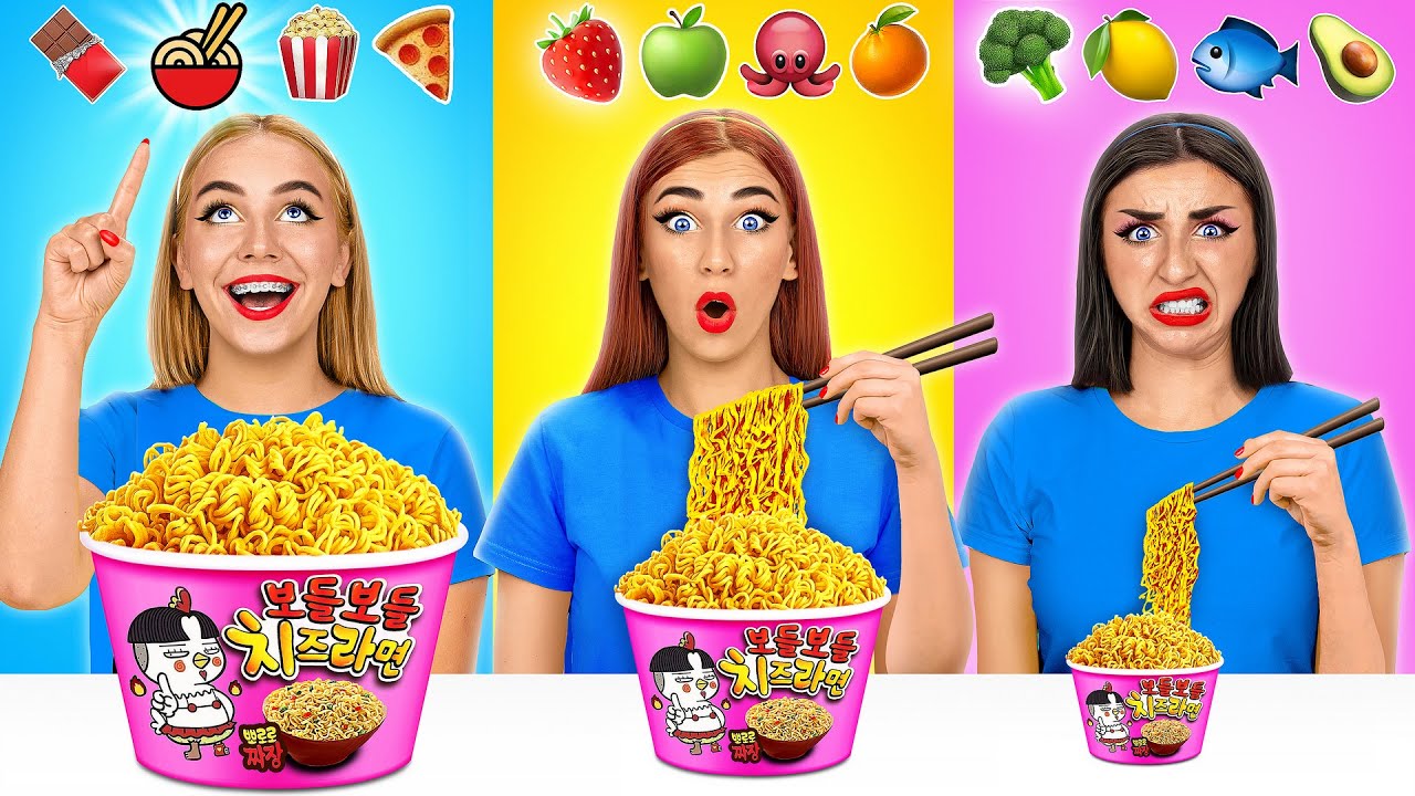 Emoji Food Challenge | Big, Medium and Small Food by Multi DO Challenge