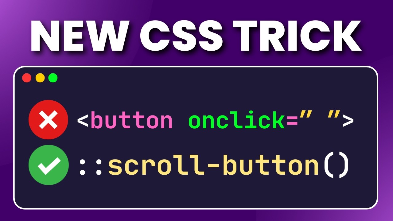 CSS ONLY Carousel in 6 Minutes! | Master ::scroll-button()