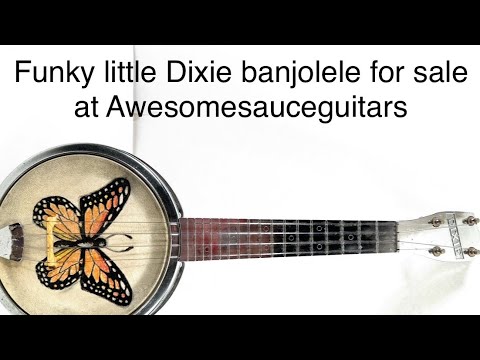 Dixie banjolele Banjo Uke Ukulele aluminum metal vintage with | Reverb