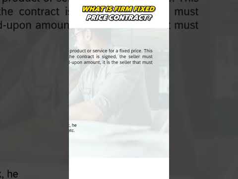What is FFP (Firm Fixed Price) Contract? π #shorts