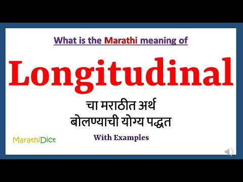 Longitudinal Meaning in Marathi | Longitudinal म्हणजे काय | Longitudinal in Marathi Dictionary |