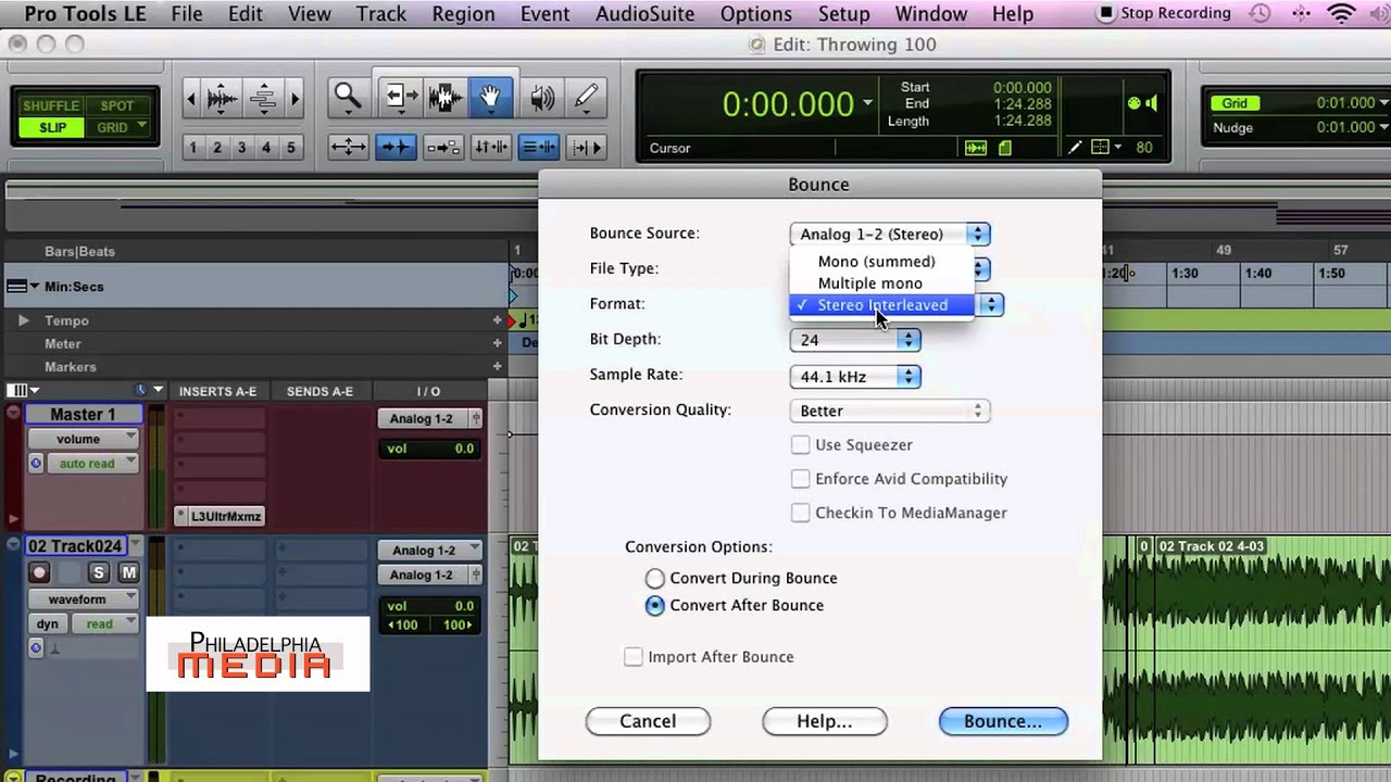 Pro Tools Production Tip - (Settings for Bouncing a Mix)
