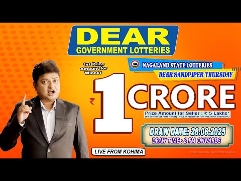 LOTTERY LIVE DEAR 8 PM 26.06.2025 NAGALAND STATE LOTTERY LIVE DRAW LOTTERY SAMBAD LIVE FROM KOHIMA