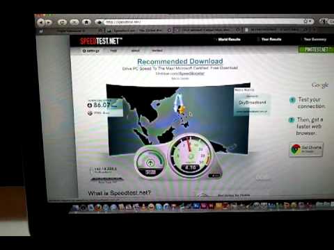 Sky Broadband 112Mbps Speed Test
