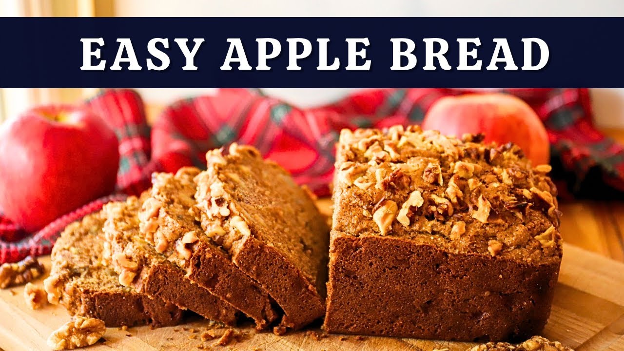 Easy Apple Bread | Less Sugar, More Apple! 🍎