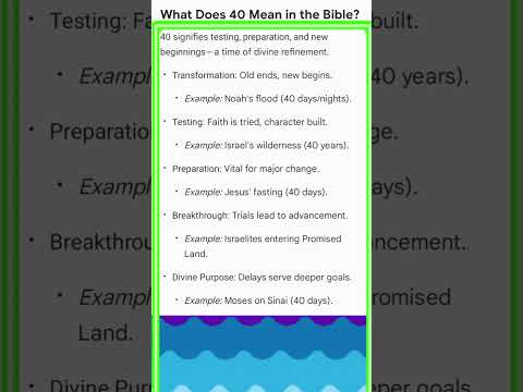 Biblical Meaning of 40✅️ #biblicalwisdom #spiritualawarness #propheticword