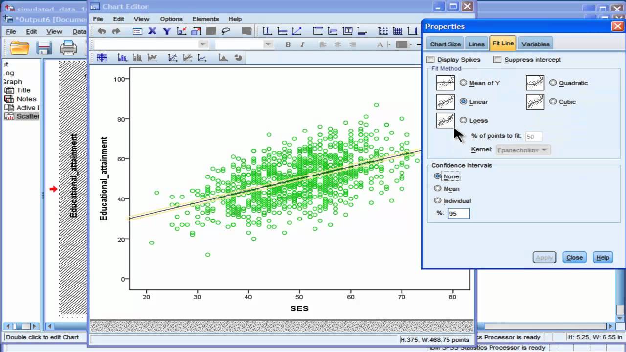 Scatter Plot - SPSS (part 2)