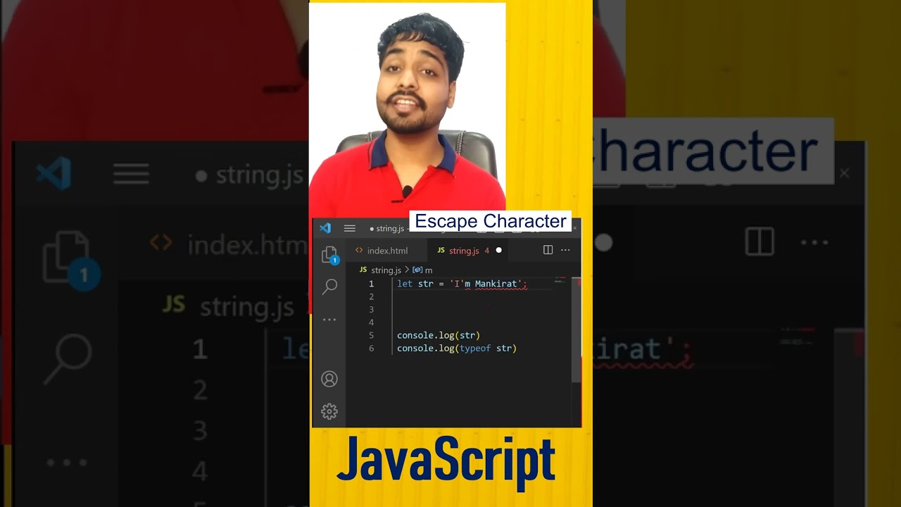 String Escape Charcter In Javascript