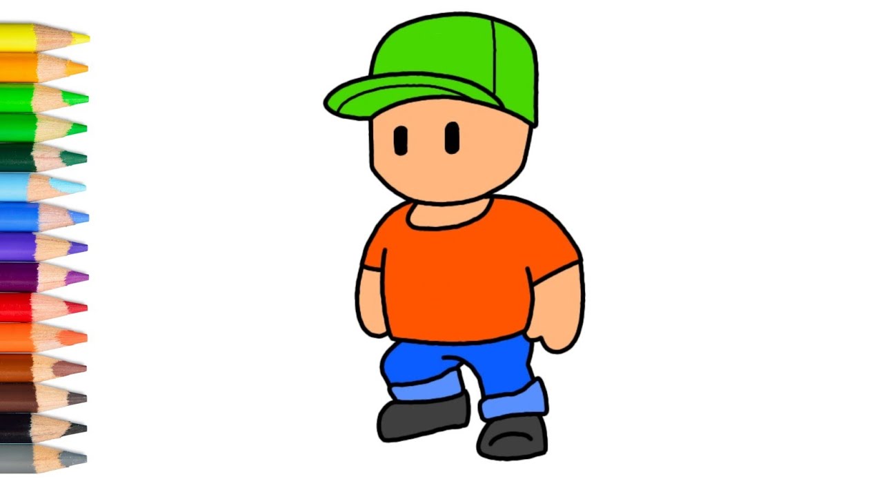 Cara menggambar Mr Stumble dengan mudah - Stumble Guys